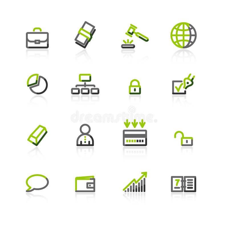 Green-gray e-shop icons stock vector. Illustration of disc - 3816229