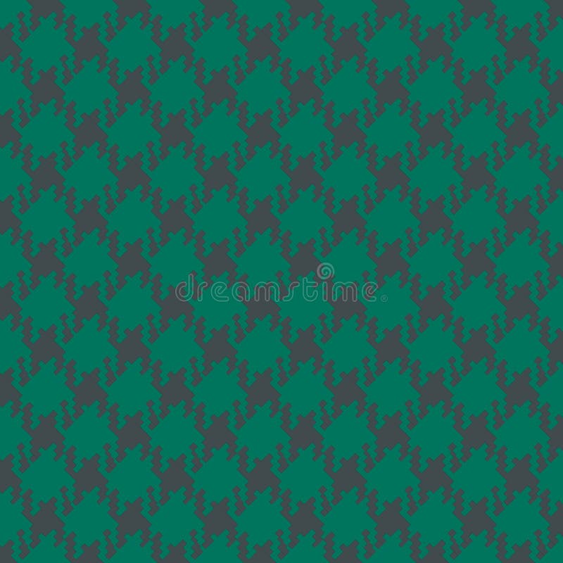 Green Houndstooth Pattern Fabric Swatch Stock Vector - Illustration of ...