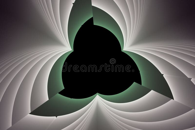 Green Gray Pattern of Crooked Waves with a Hole on a Black Background ...