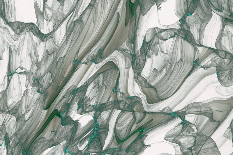 Green Gray Pattern of Crooked Waves on a White Background. Stock Illustration - Illustration of ...