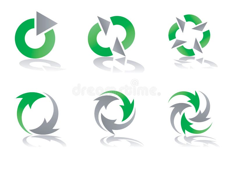 Green and Grey Recycling Vector Logo Designs Stock Vector ...
