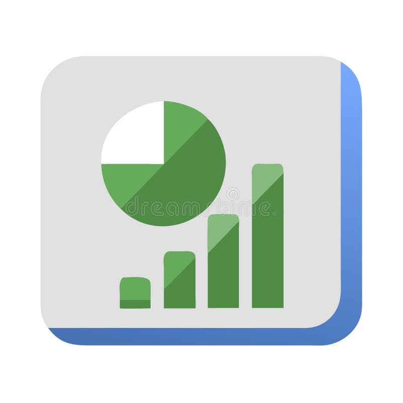 Green Growth Chart and Pie Graph Vector for Business Data Analysis ...