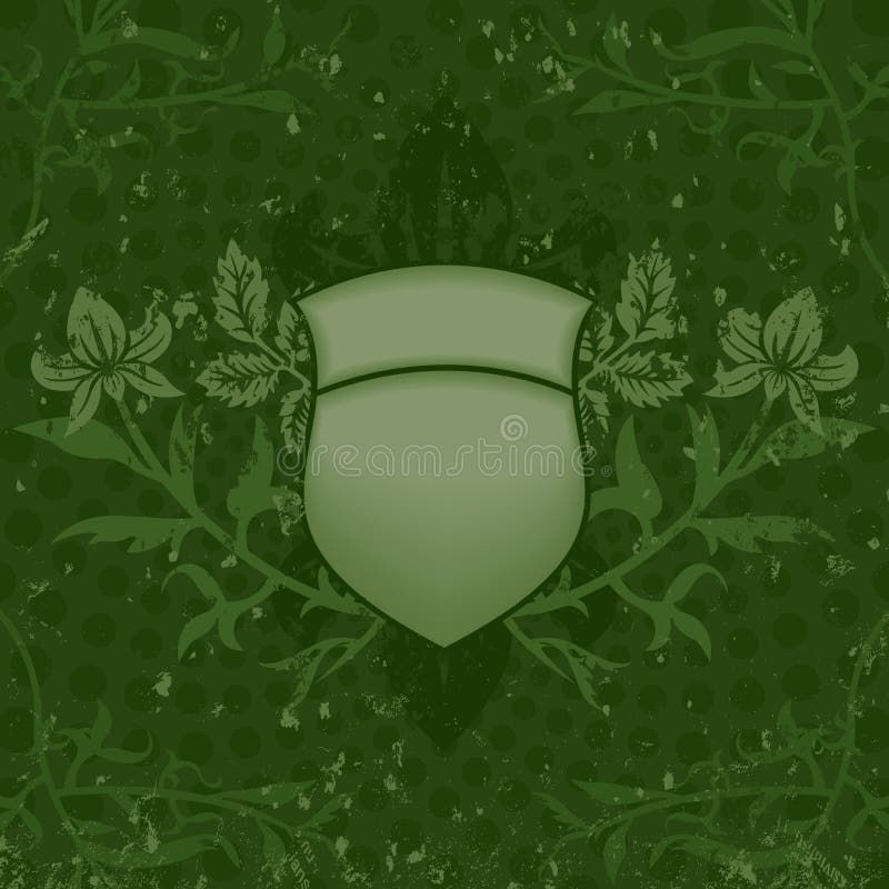 Green Grunge Shield stock vector. Illustration of worn - 2891538