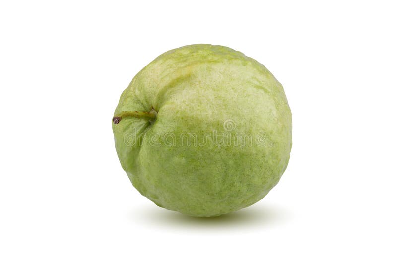 Green Guava and Half and Leaves on a White Background Stock Image ...