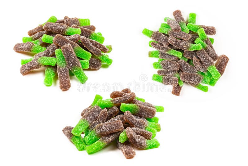 Green Gummy Candies. Top View Stock Photo - Image of candies, bown ...