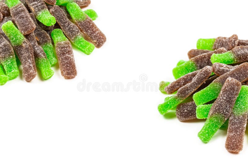 Green Gummy Candies. Top View Stock Image - Image of assortment, jelly ...