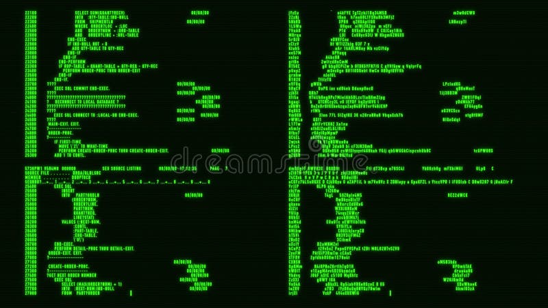 Green Hacker Text - Database Encryption Decryption Motion Background ...