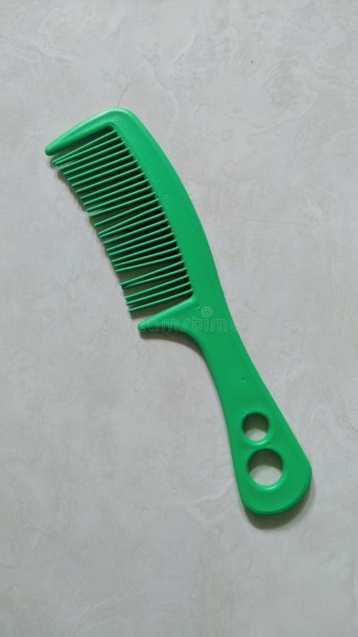 A Green Hair Comb that I Use Every Day Stock Photo - Image of green ...