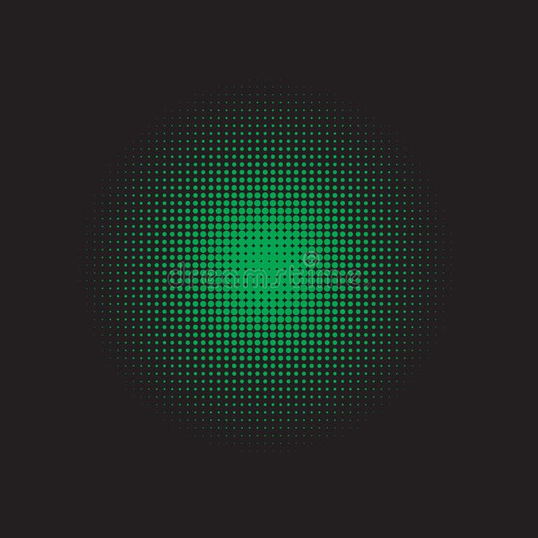Green Halftone Art. Abstract Backdrop. Texture Gradation. Dot Element ...