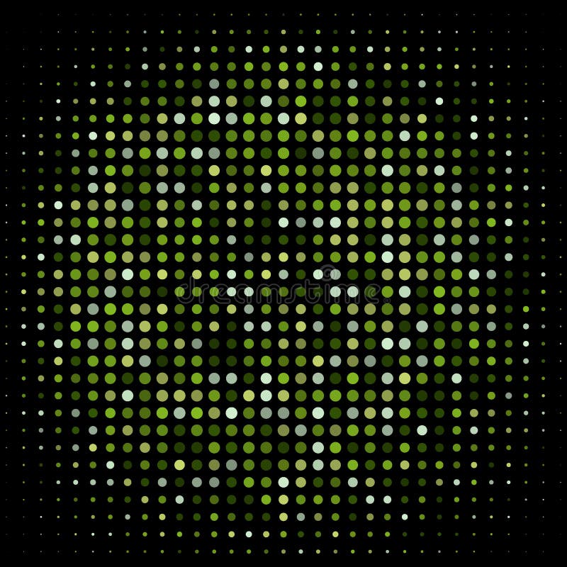 Design Green Halftone Background on the Black Vector Illustration ...