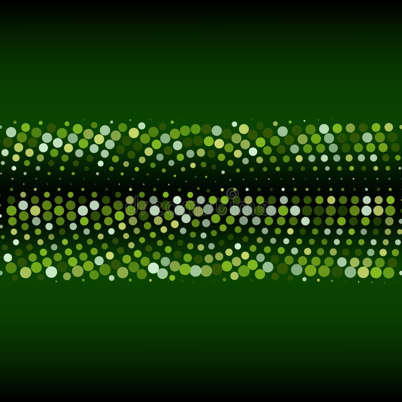 Design Green Halftone Background on the Black Vector Illustration ...