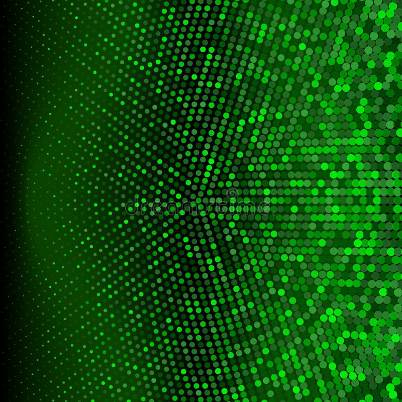 Green Halftone Background. Digital Gradient. Abstract Design Backdrop ...