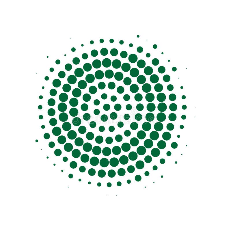 Green Halftone Element. Abstract Backdrop. Texture Element. Dot ...