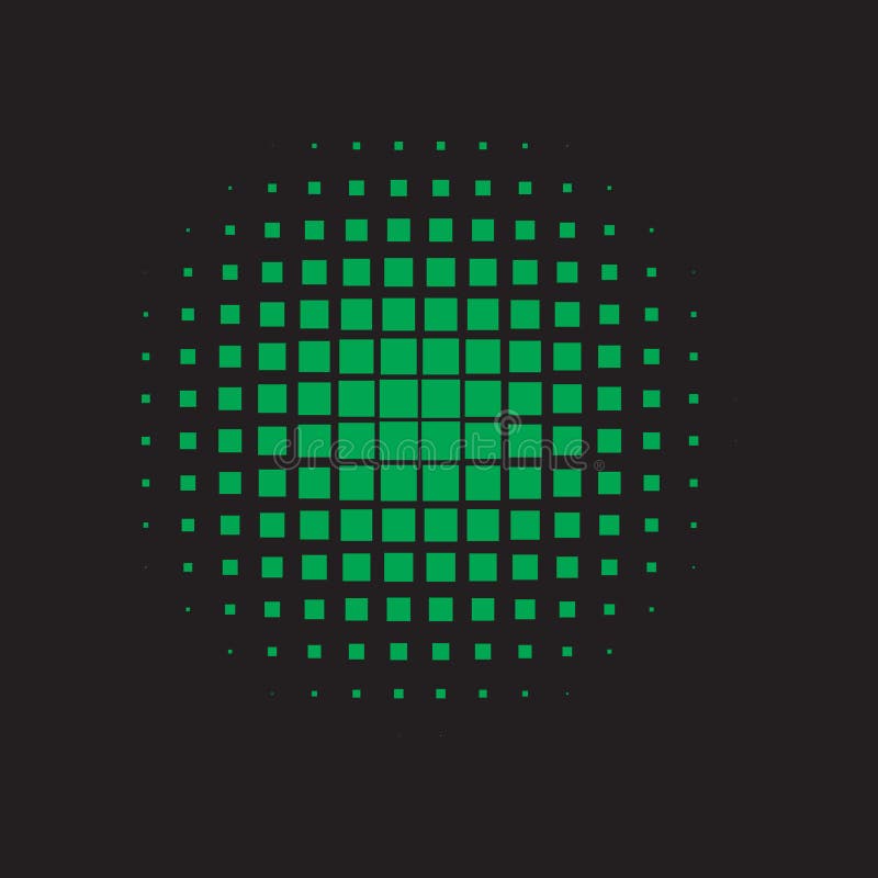 Green Halftone Illustration. Abstract Logo. Texture Set. Dot Modern ...