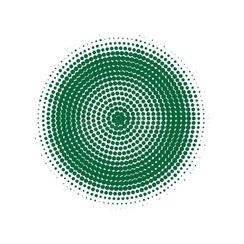 Green Halftone Set. Vector Shape. Abstract Retro. Texture Modern. Dot ...