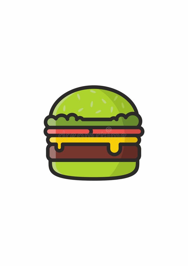 Green Hamburger from Avocado Stock Vector - Illustration of special ...