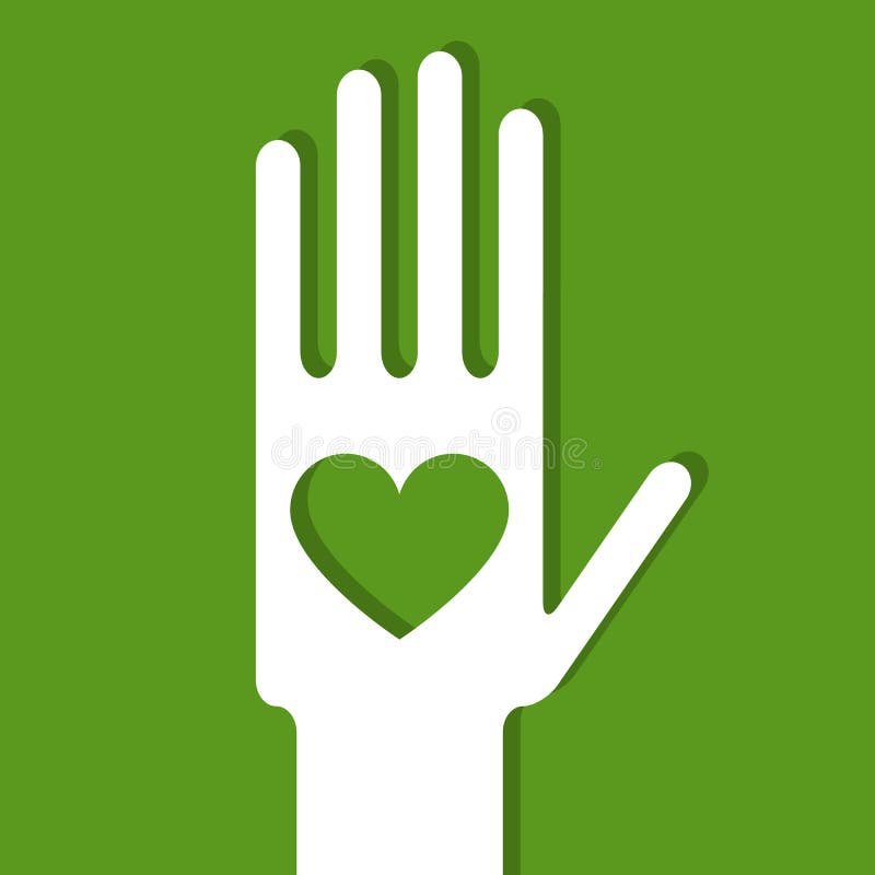 Go Green. Hand With Words Cloud Stock Vector - Illustration of ...