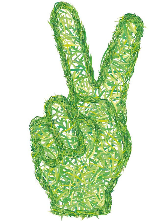 Green hand stock vector. Illustration of plant, hand - 28309081