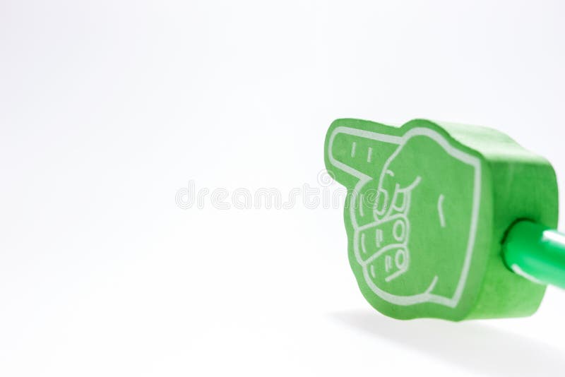 Green Hand with Extended Index Finger Isolated Stock Image - Image of ...