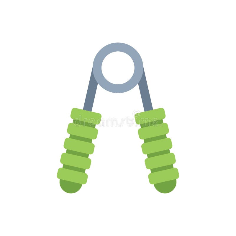 Green Hand Gripper Exercising Tool for Forearm Training Stock Vector ...