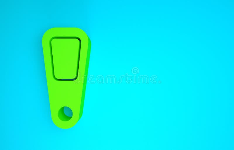 Green Hand Mirror Icon Isolated on Blue Background. Minimalism Concept ...