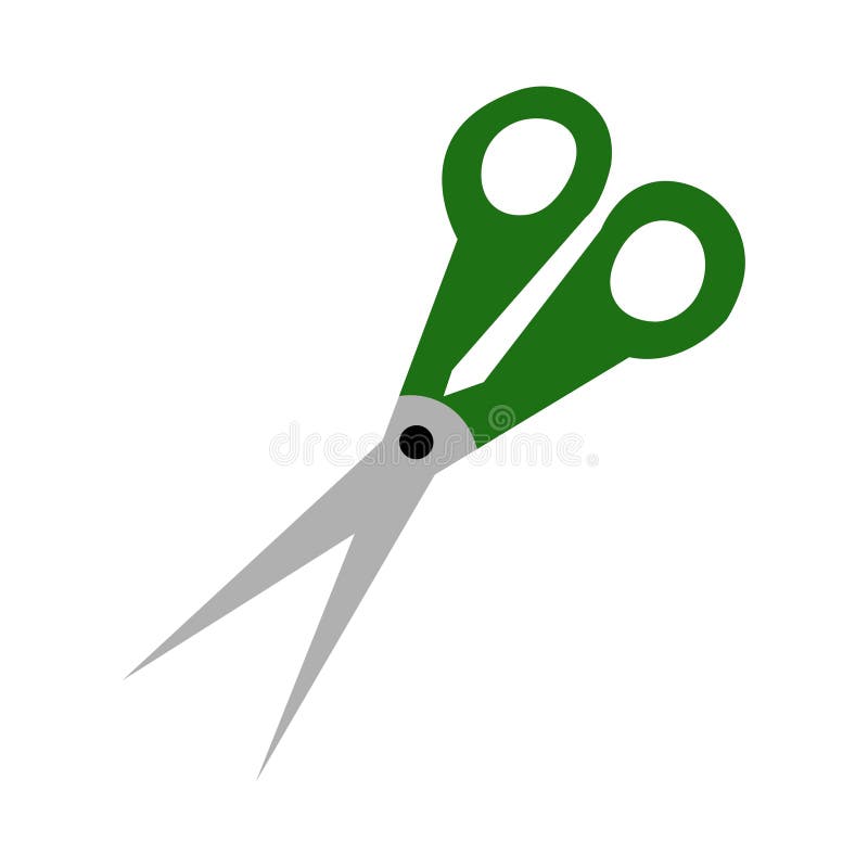Green Handled Scissors with Sharp Silver Blades Cutting Tools for ...
