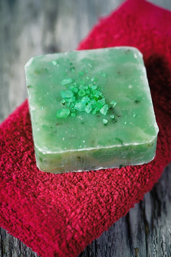Green handmade soap stock photo. Image of salt, care - 30651214