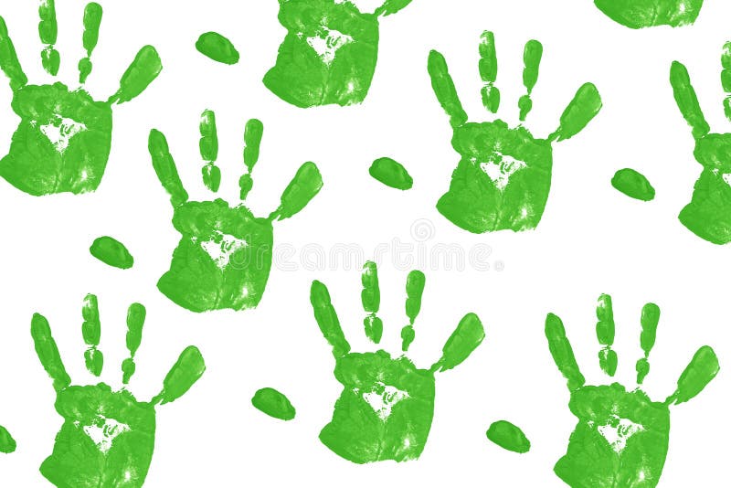 Green Handprint stock illustration. Illustration of playful - 3910911