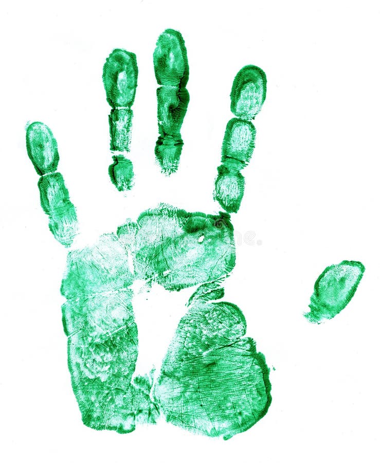 Green handprint stock illustration. Illustration of finger - 292568038