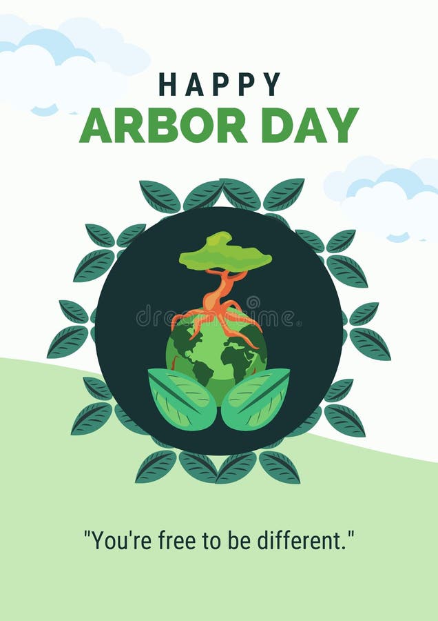 Happy Arbor Day (Instagram Post Stock Illustration - Illustration of ...