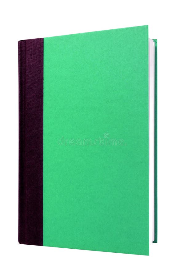 Green Hardcover Book Front Cover Upright Vertical Isolated Stock Image ...