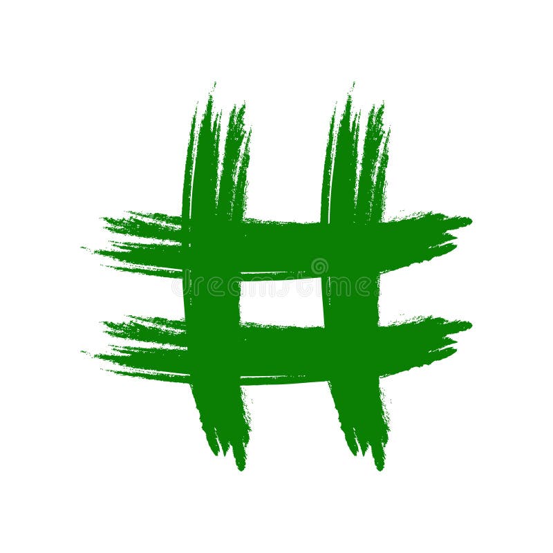 Green Hash Shape Object Illustration. Stock Vector - Illustration of ...