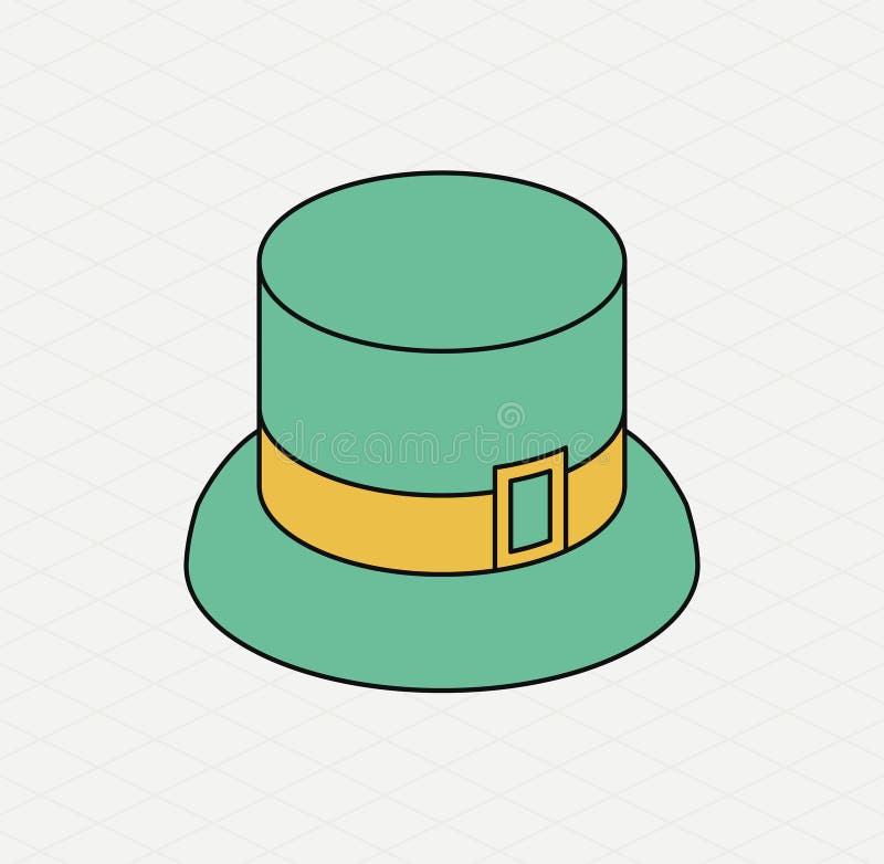 Green Hat. Isometric Icon. Symbol of Saint Patrick Day. Modern Style ...