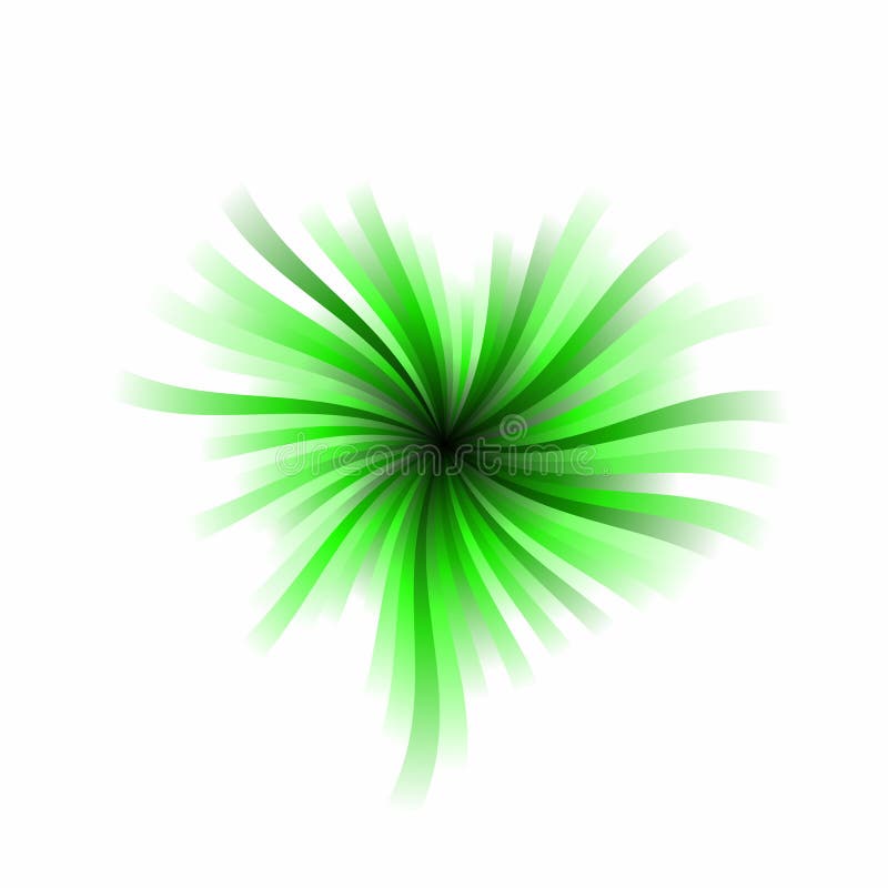 Green Heart Burst stock vector. Illustration of nature - 9448351