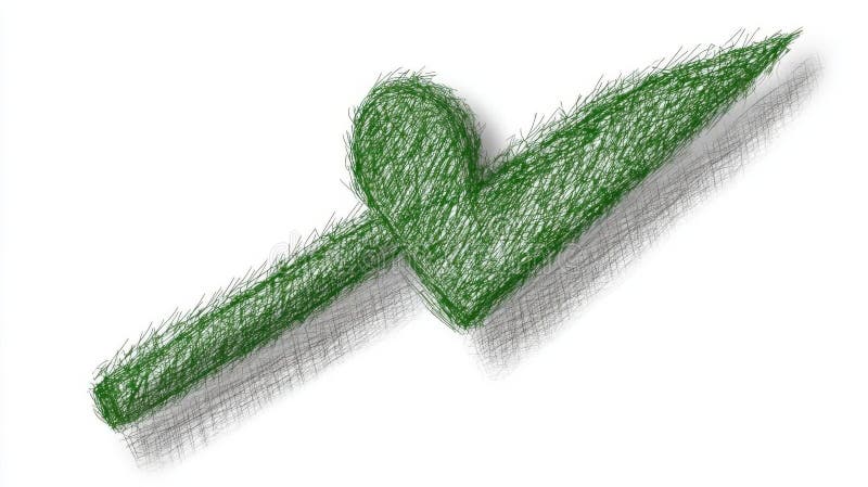 Green Heart Checkmark: Growth & Progress Stock Photo - Image of change ...