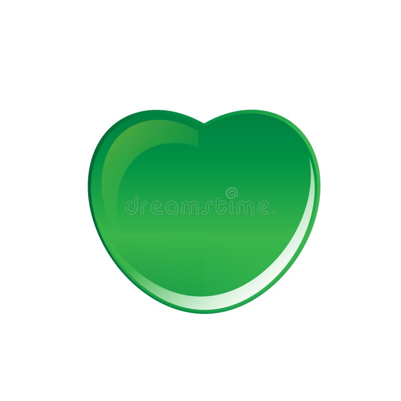 Green heart stock illustration. Illustration of valentine - 84010115