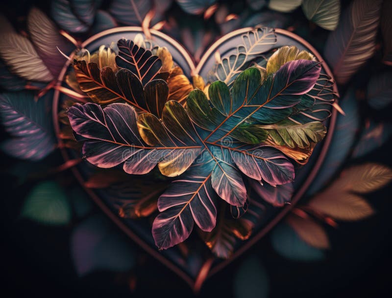 Green Heart Made by Foliage that Represents Environmental Protection ...