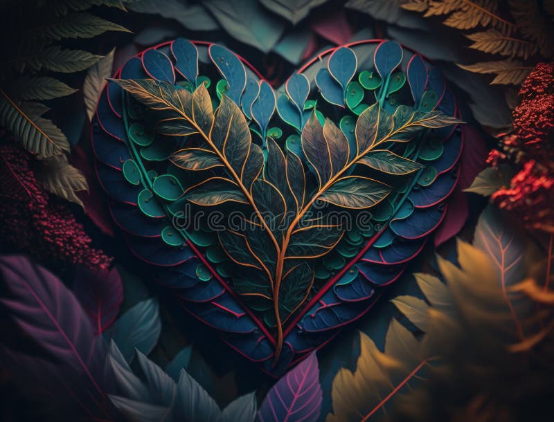 Green Heart Made by Foliage that Represents Environmental Protection ...