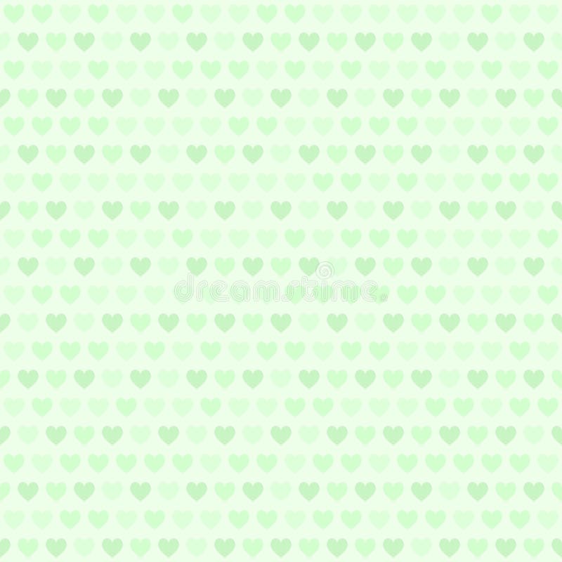 Green Heart Pattern. Seamless Vector Stock Vector - Illustration of ...