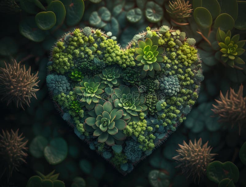 Green Heart that Represents Environmental Protection Created with ...