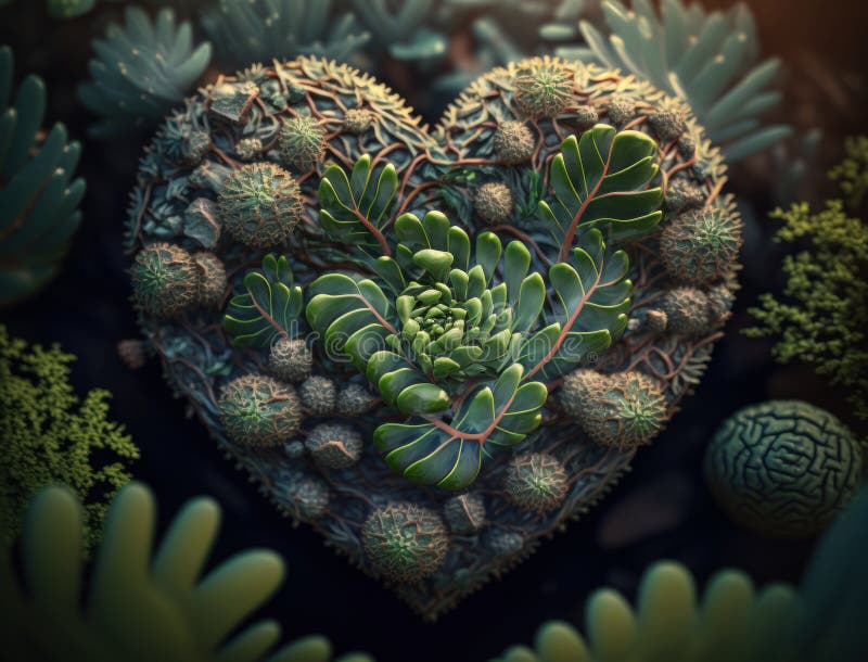 Green Heart that Represents Environmental Protection Created with ...