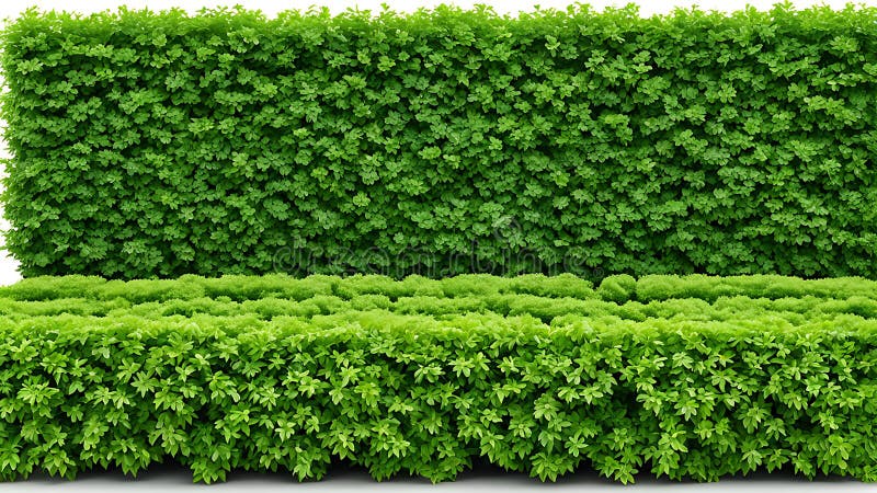 Green Hedge Isolated on a White Background. Perfect for Landscape ...
