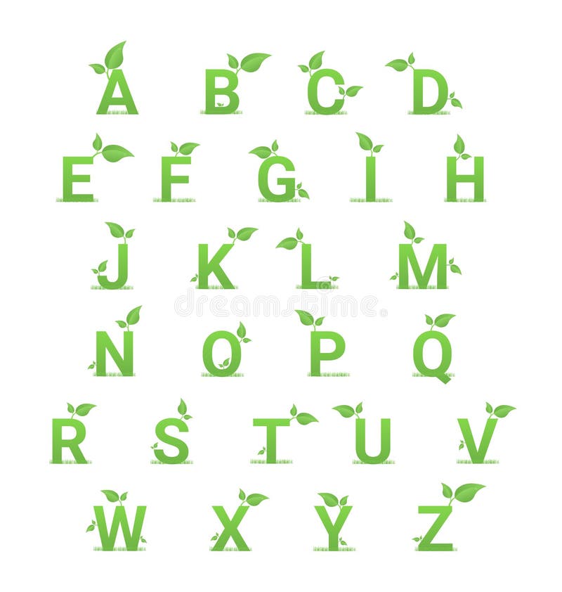 Herbal Alphabet, Herbs and Plants Collection Stock Vector ...