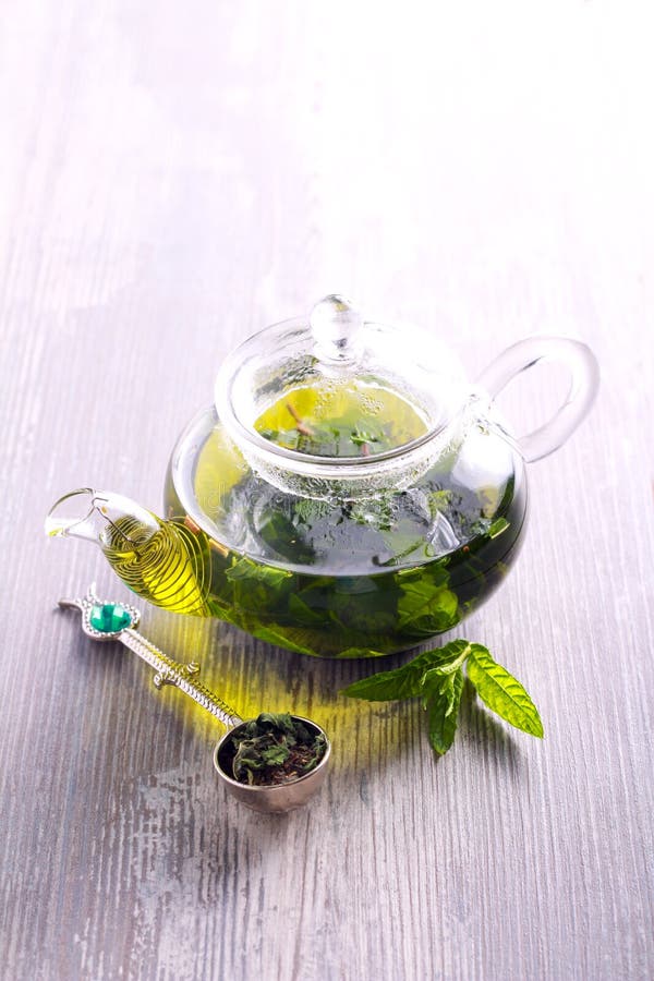 Green herbal healthy tea stock image. Image of herbs - 93729477