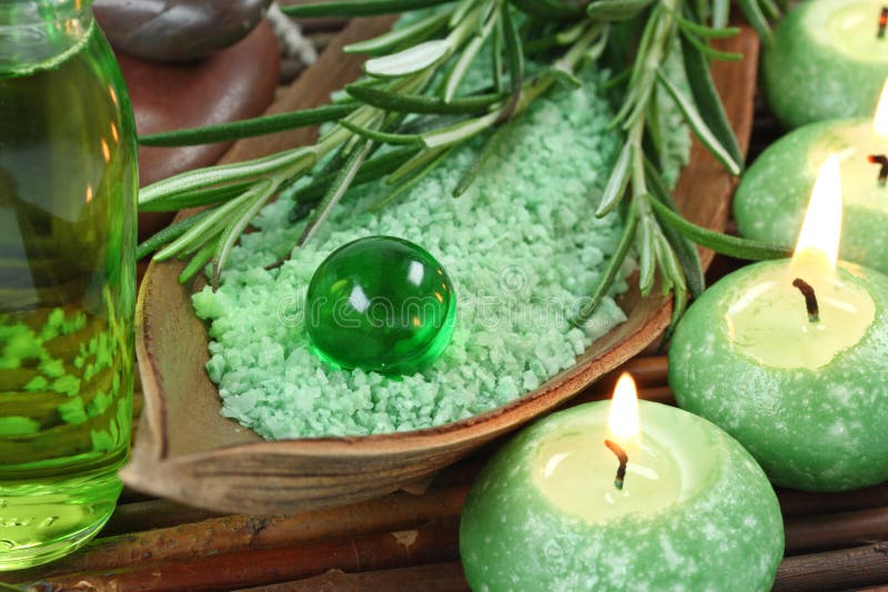 Green herbal spa stock photo. Image of horizontal, alternative - 9523484