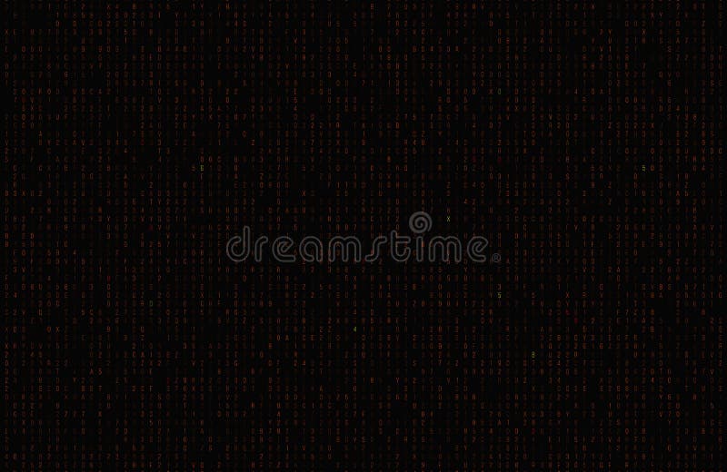 Green Hexadecimal Code Fragments on Black Background Stock Illustration ...