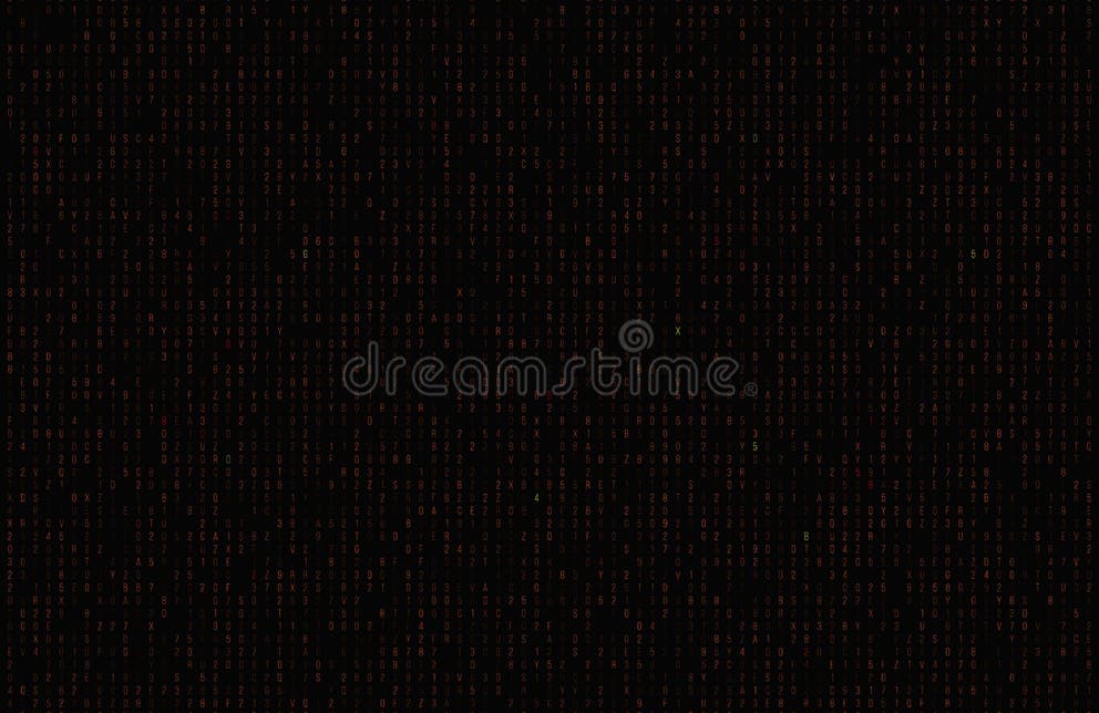 Green Hexadecimal Computer Code. Abstract Matrix Background. Hacker Attack. Generated Computer ...