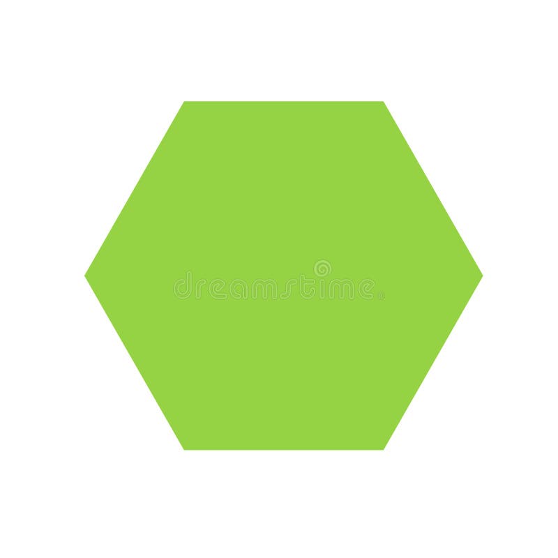 Green Hexagon Basic Simple Shapes Isolated on White Background ... Green Hexagon Basic Simple Shapes Isolated on White Background ...
