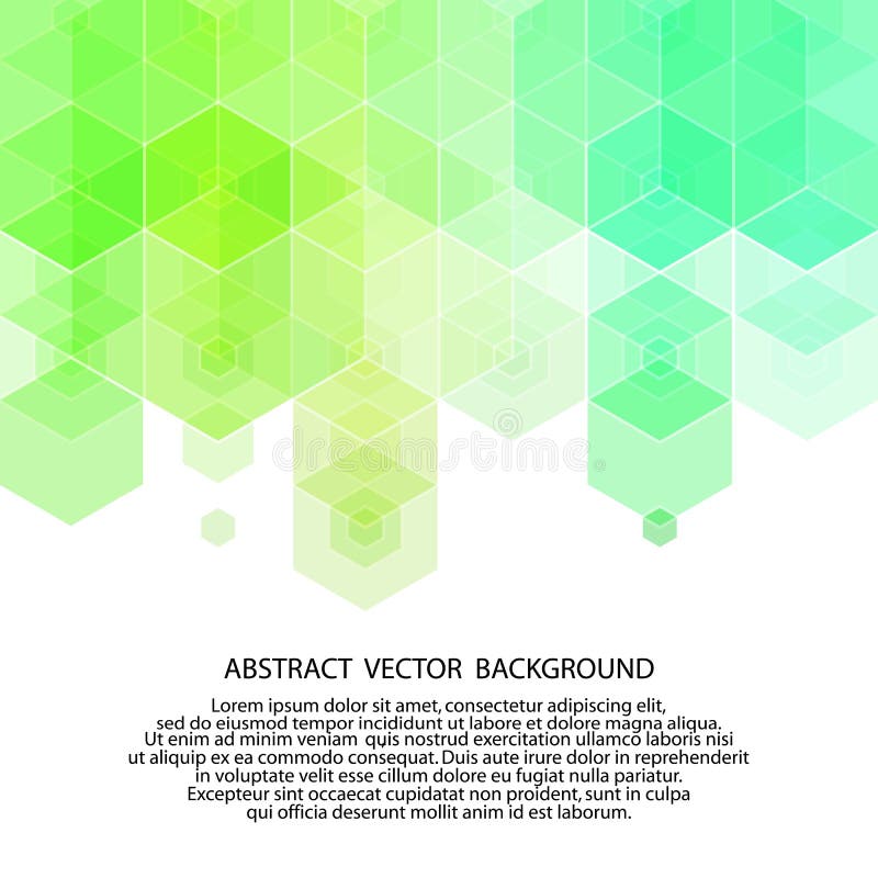 Green Hexagon. Polygonal Style. Layout for Advertising. Vector ...
