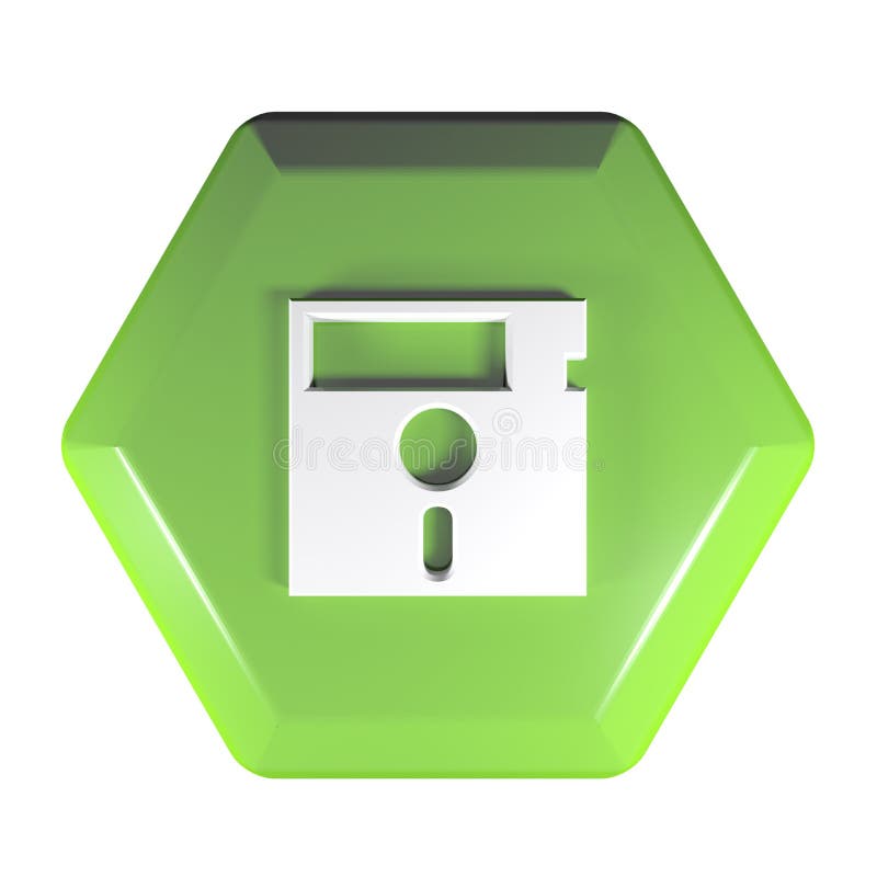 EXE Green Box Icon - 3D Rendering Stock Illustration - Illustration of ...